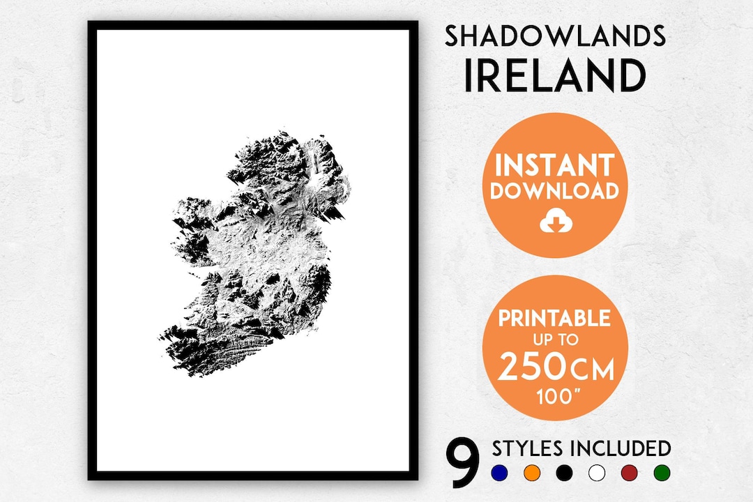 Ireland Map Print, Ireland Print, Ireland City Map, Ireland Poster ...