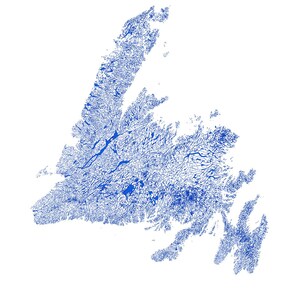 Newfoundland Map Print, Printable Newfoundland Map Art, Newfoundland ...