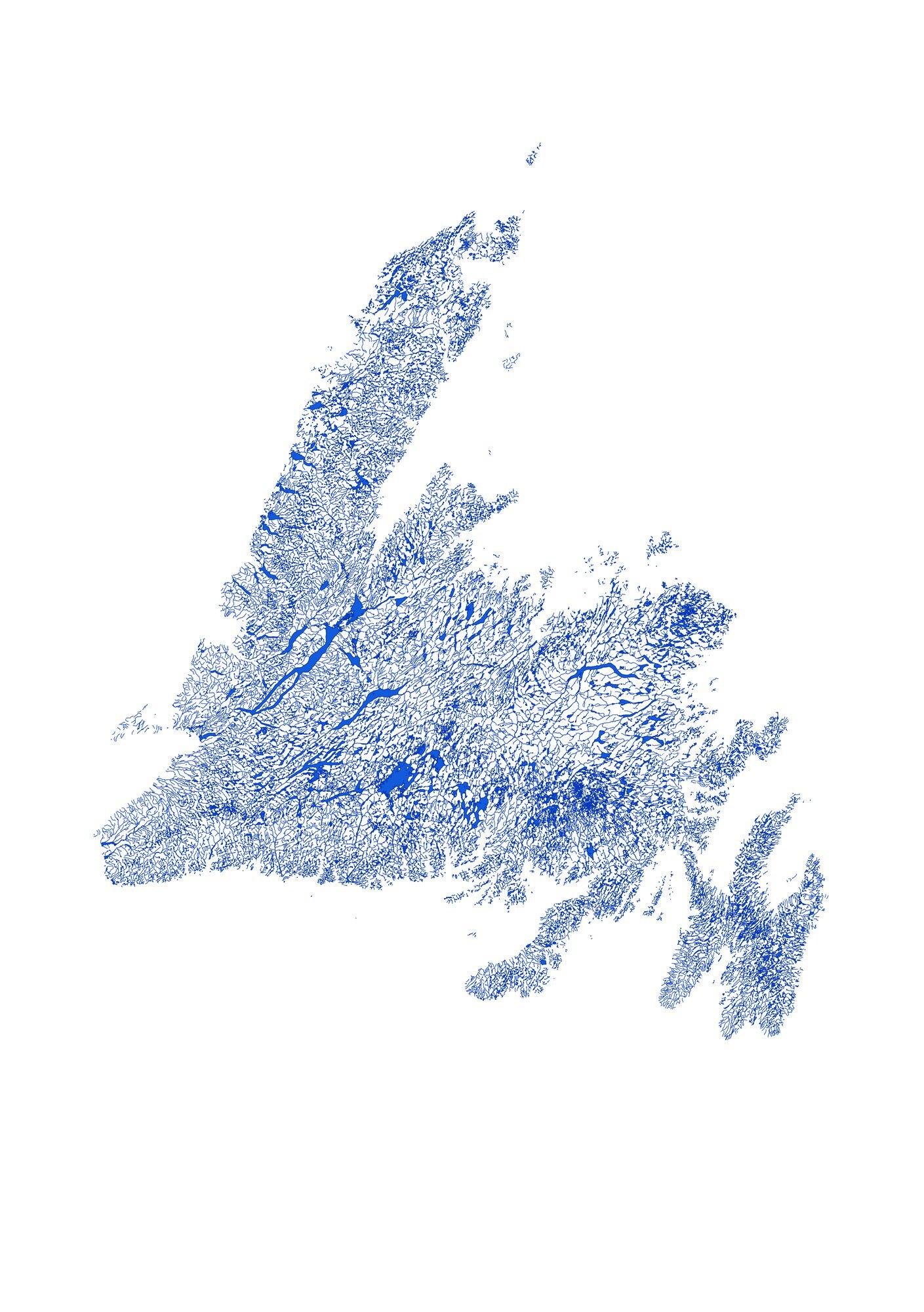 Newfoundland Map Print Printable Newfoundland Map Art | Etsy