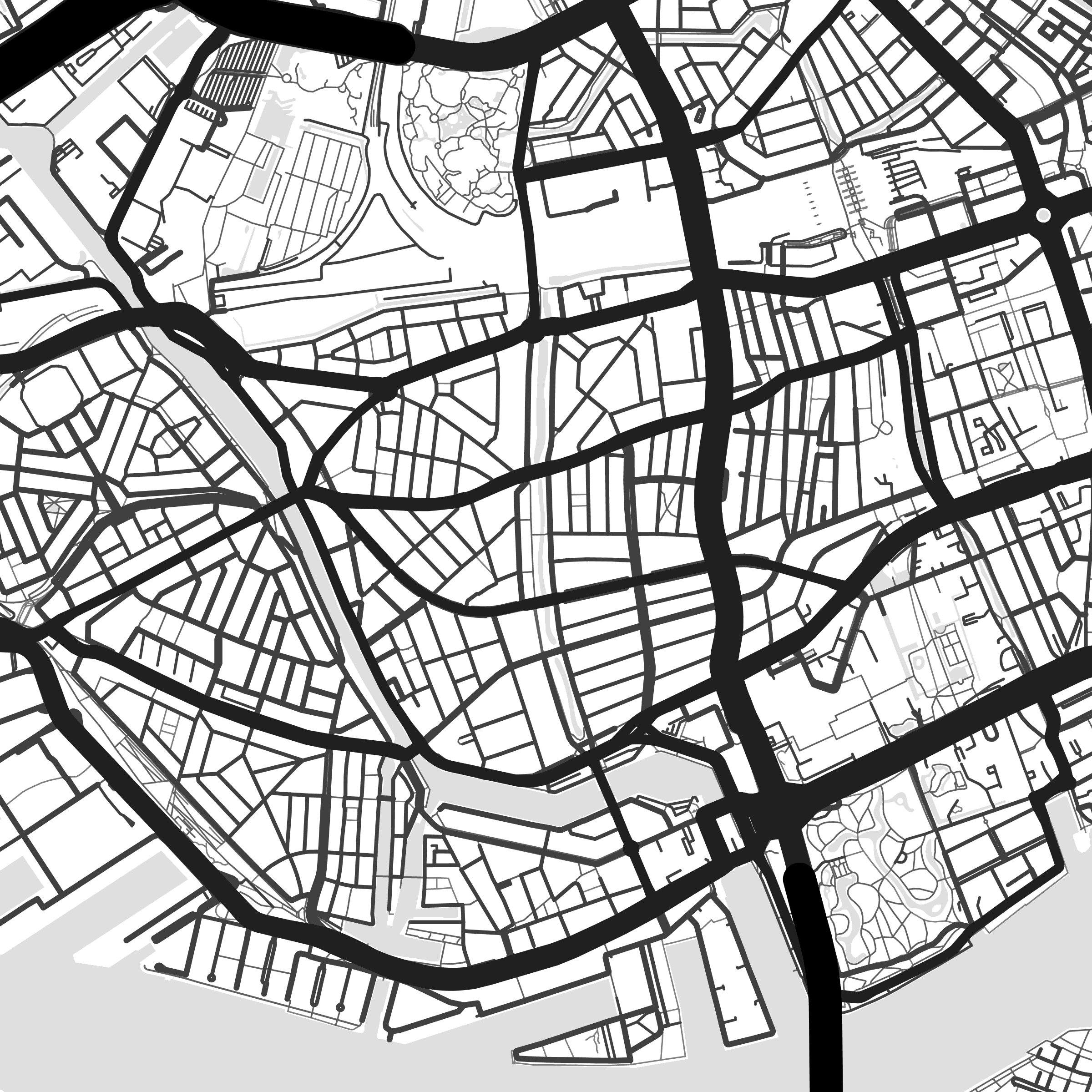 Rotterdam Map Print Printable Rotterdam Map Art Rotterdam | Etsy