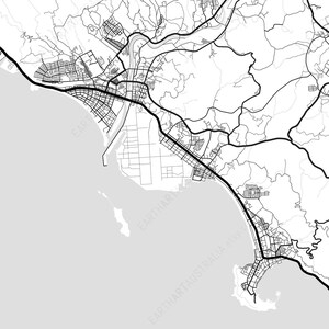 Hikari Map Print, Hikari Print, Hikari City Map, Japan Map, Yamaguchi ...