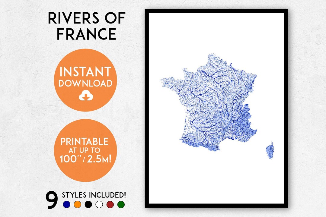 France Map Print, Printable France Map Art, France Print, France Art ...