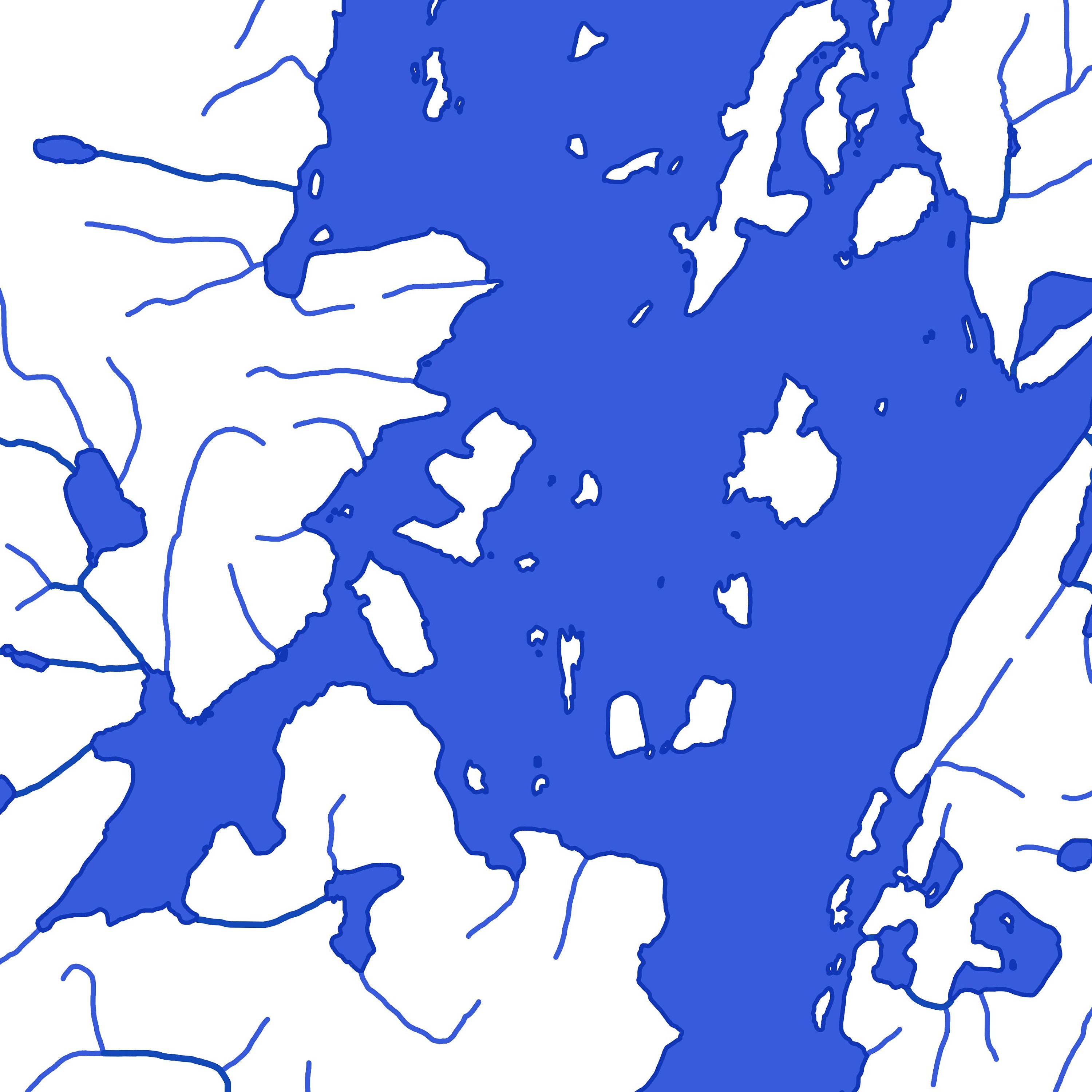 Lac Du Poisson-blanc Map Print Lac Du Poisson-blanc Print | Etsy