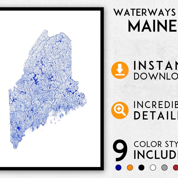 Maine Print - Etsy