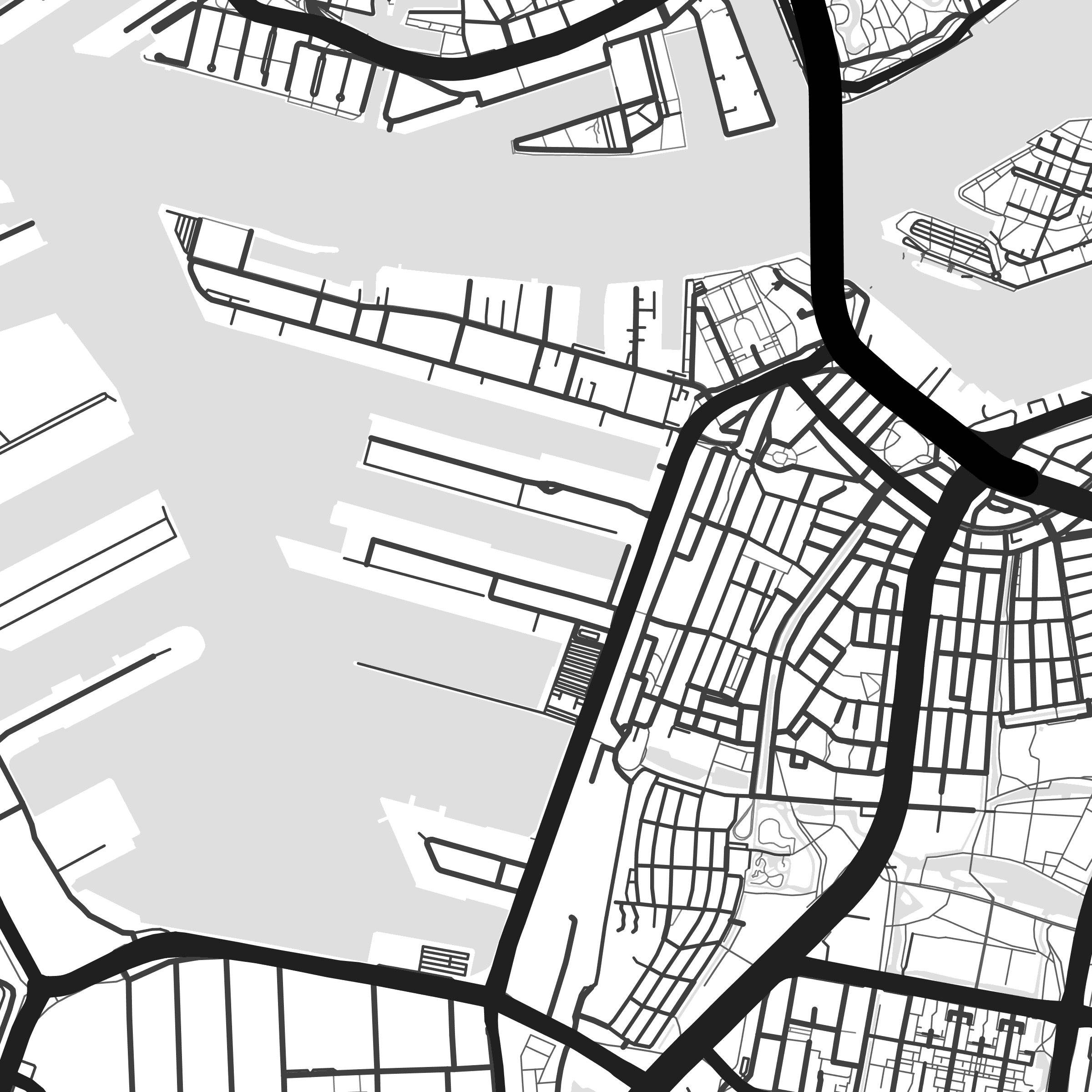 Rotterdam Map Print Printable Rotterdam Map Art Rotterdam | Etsy