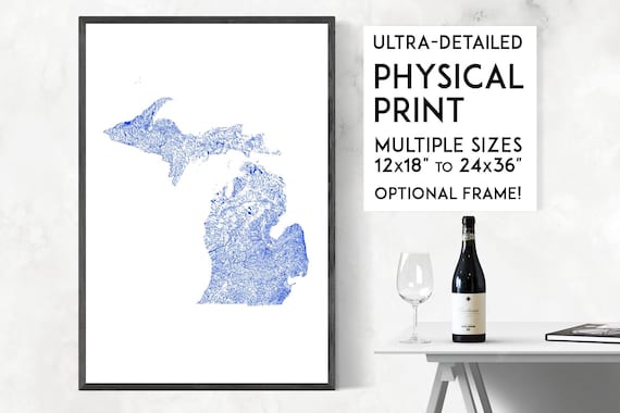 Physical Map Of Michigan