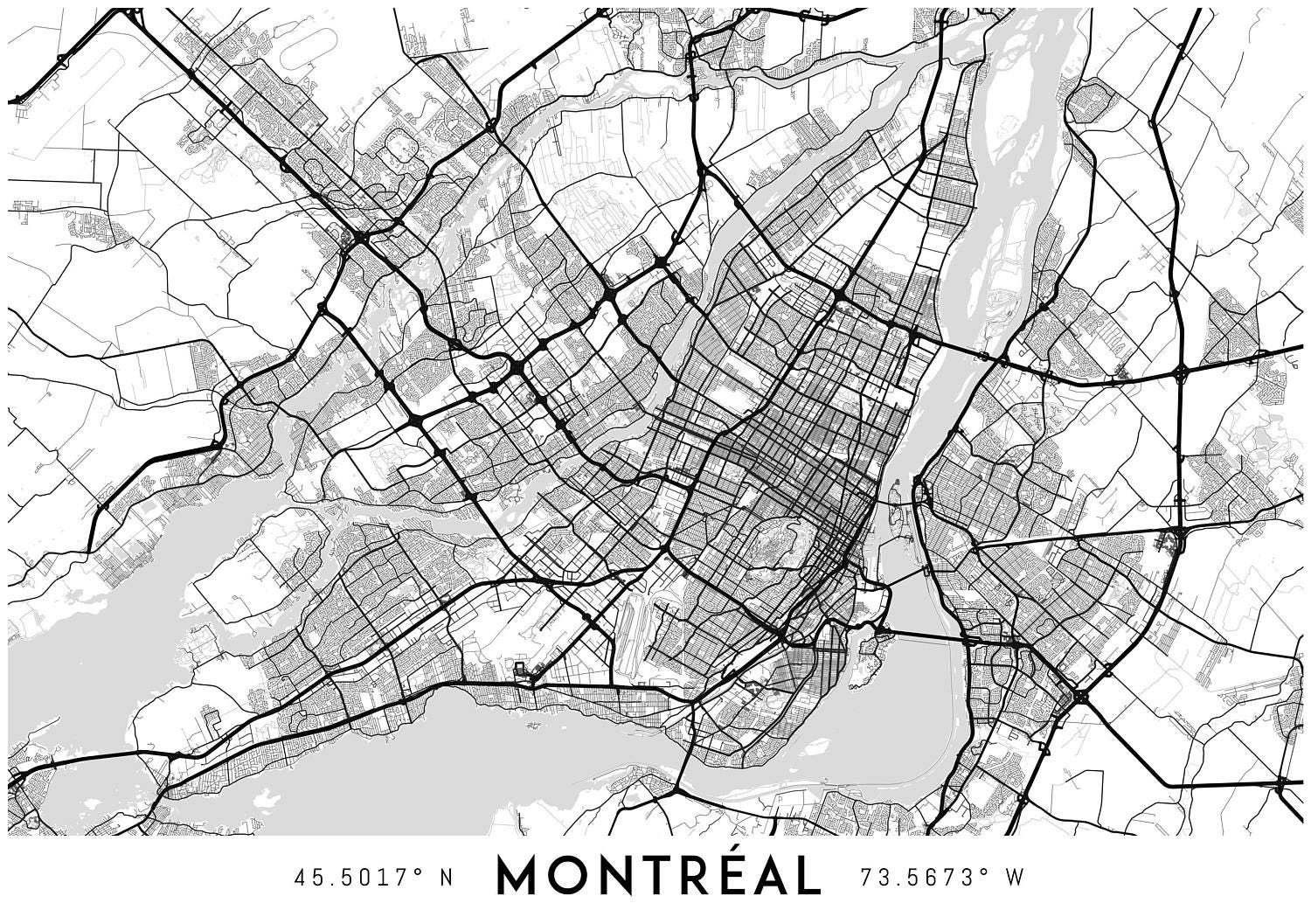 Montreal Map Print Montreal Print Montreal City Map - Etsy Canada