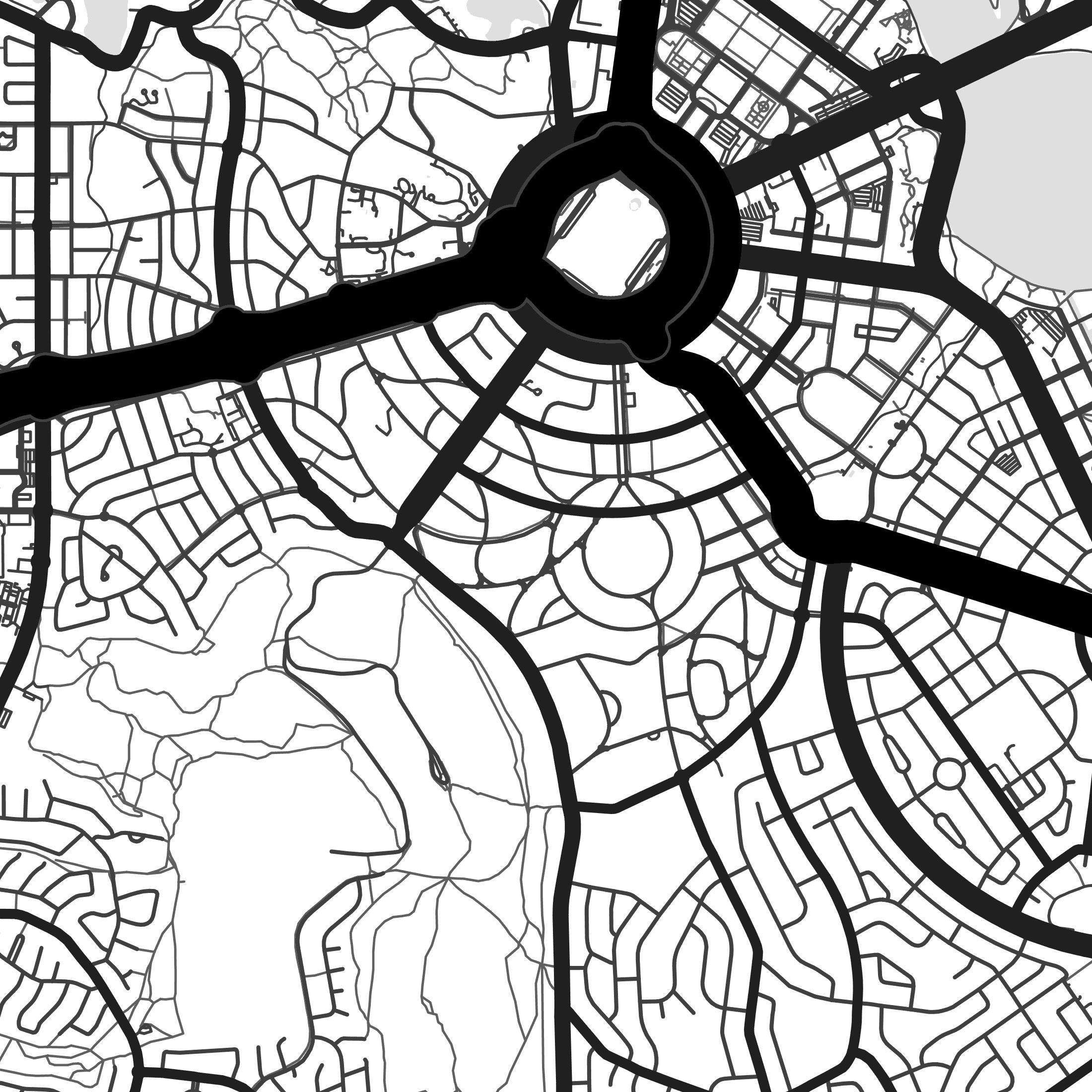Canberra map print Printable Canberra map art Canberra | Etsy