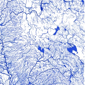 Waterways of California Map Poster, California Print, California Wall ...