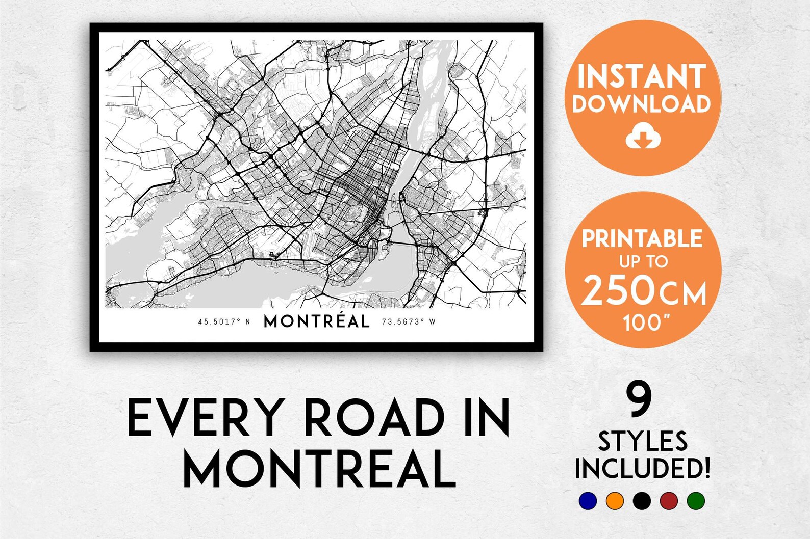 Montreal Map Print Montreal Print Montreal City Map - Etsy Canada