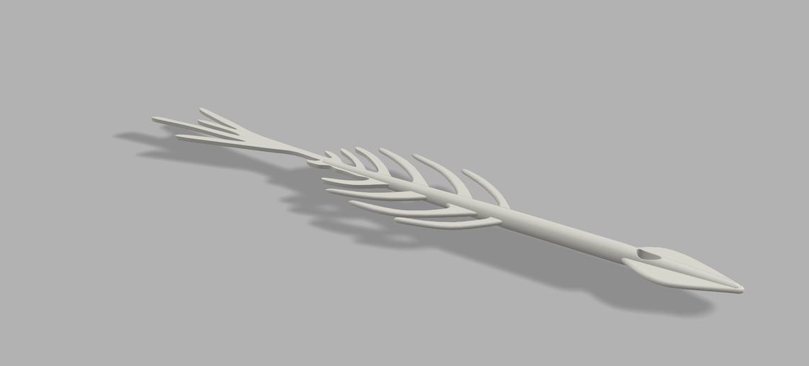 Model 3d STL Fish Bone Pen Ariel Contract Ursula Little - Etsy