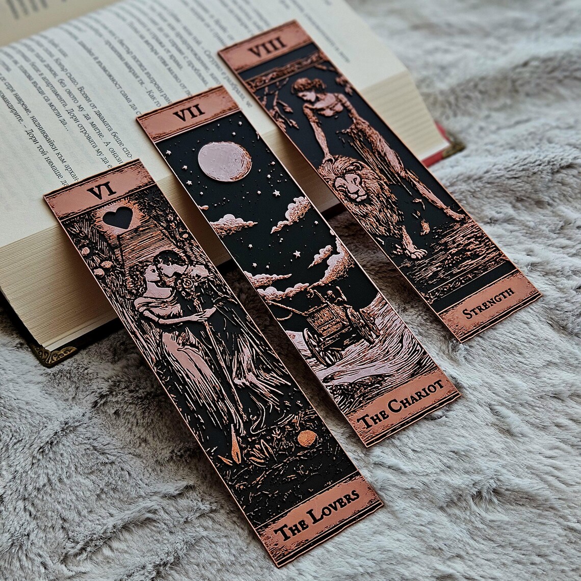 Tarot Bookmarks Set #3 | the Lovers, the Chariot & Strength | Major ...