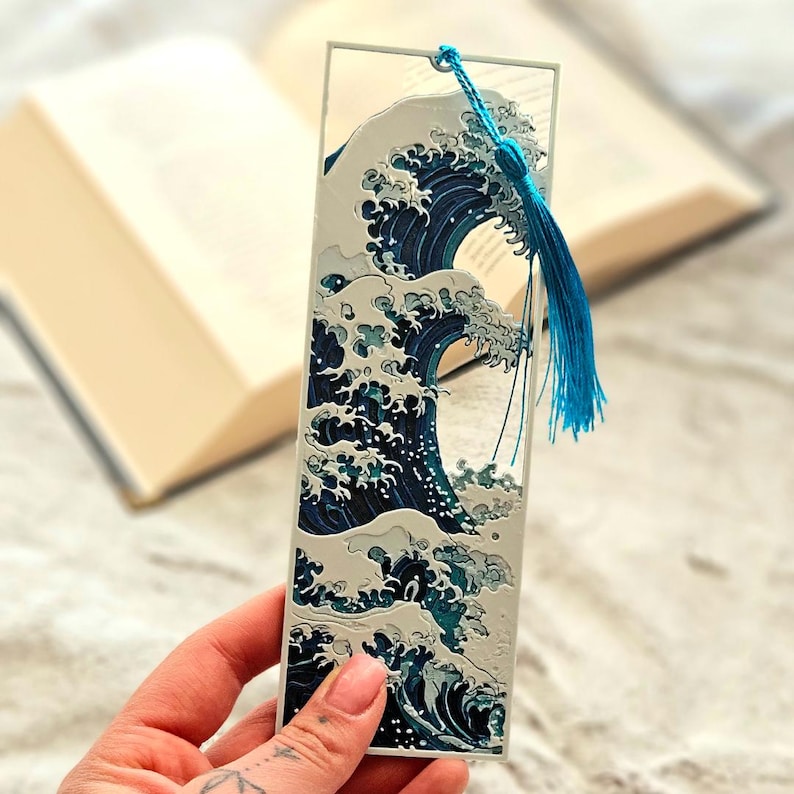 The Great Wave Bookmark | Hokusai Japanese Art, 3D Printed - Etsy