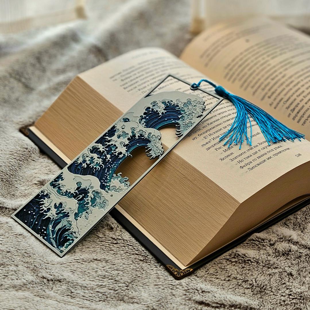 The Great Wave Bookmark | Hokusai Japanese Art, 3D Printed - Etsy