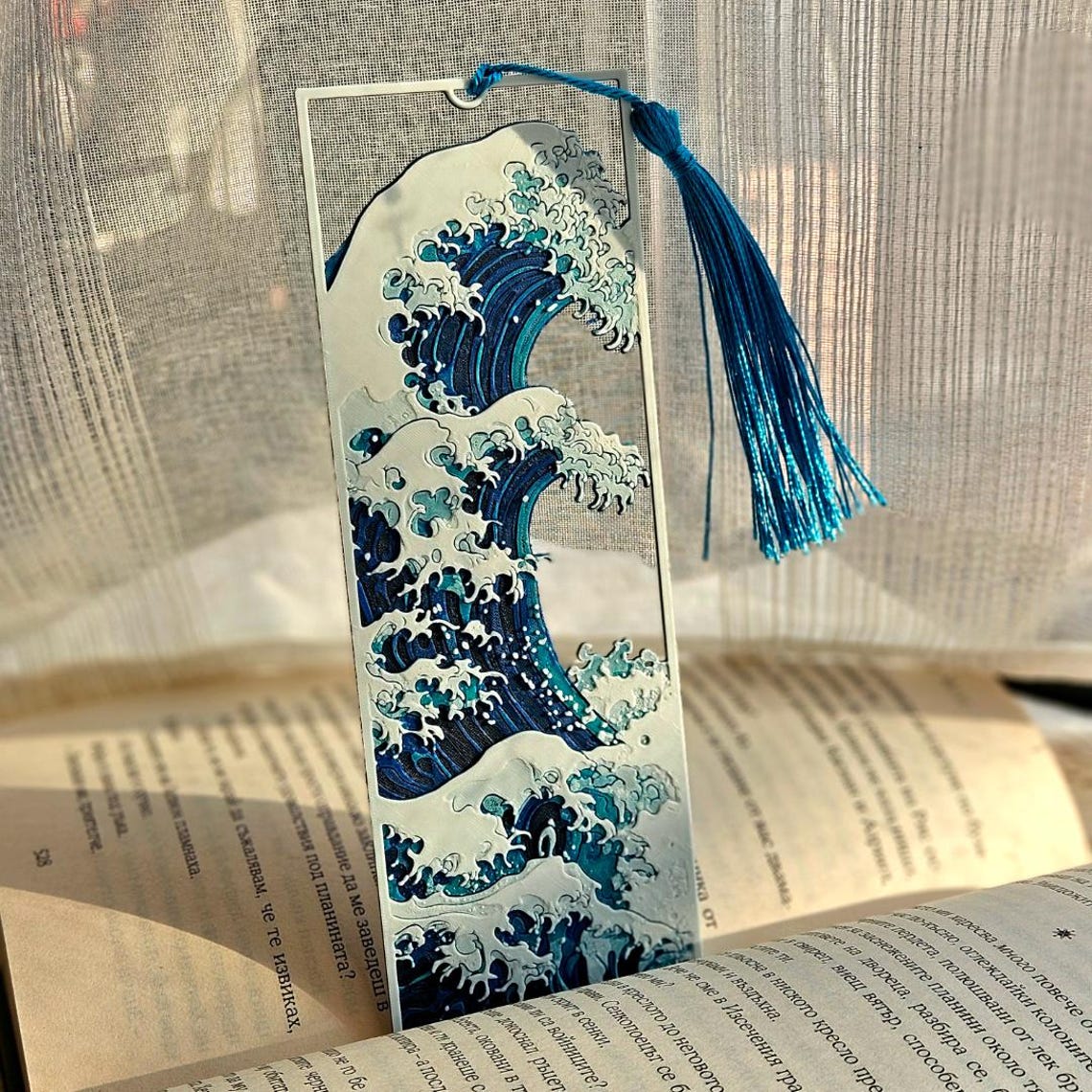 The Great Wave Bookmark | Hokusai Japanese Art, 3D Printed - Etsy