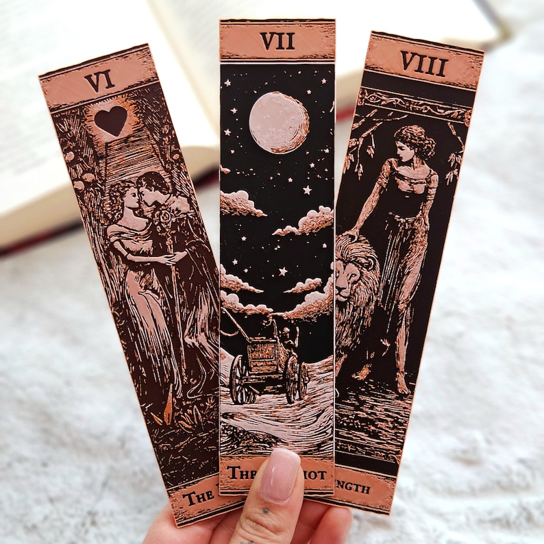 Tarot Bookmarks Set #3 | the Lovers, the Chariot & Strength | Major ...