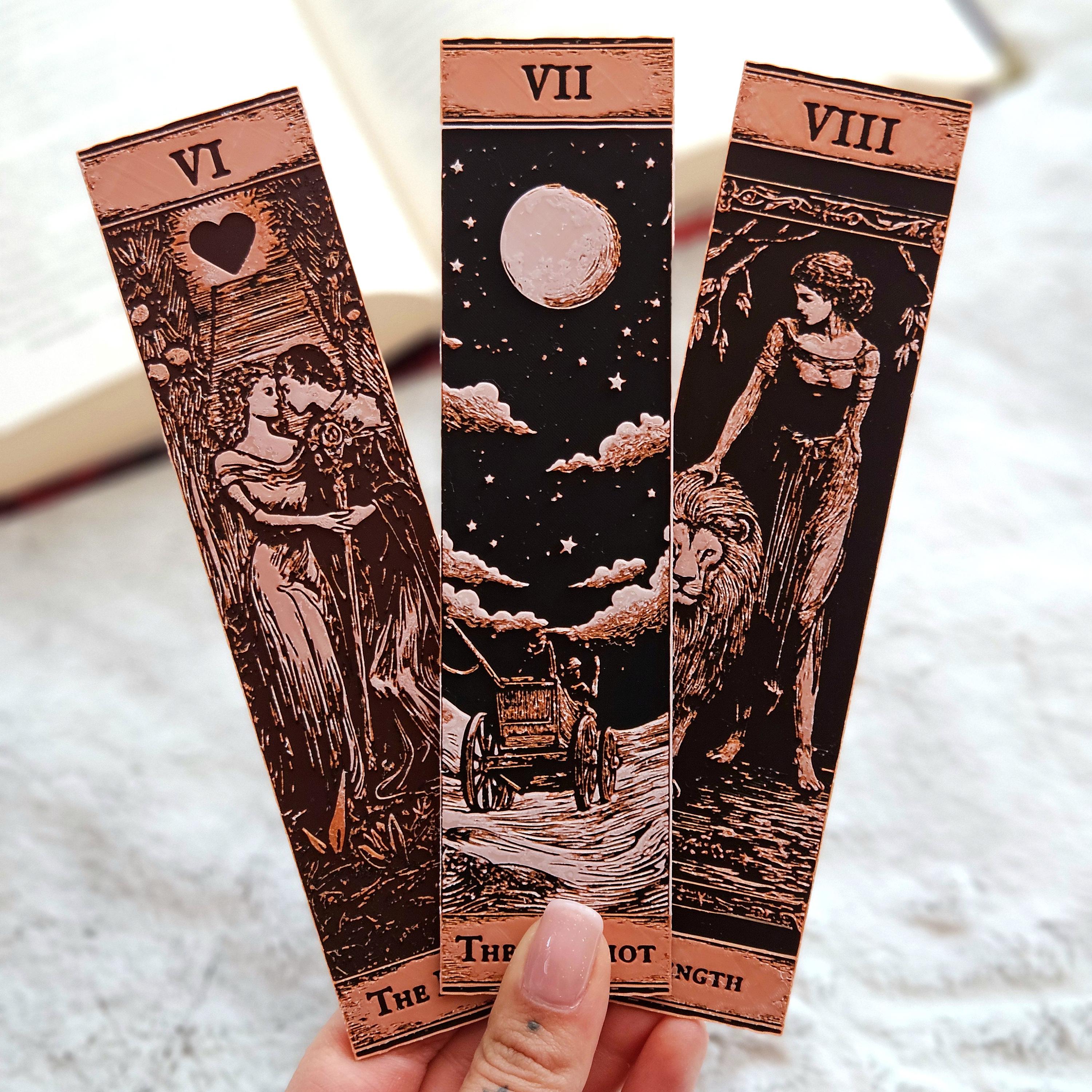 Tarot Bookmarks Set #3 | the Lovers, the Chariot & Strength | Major ...