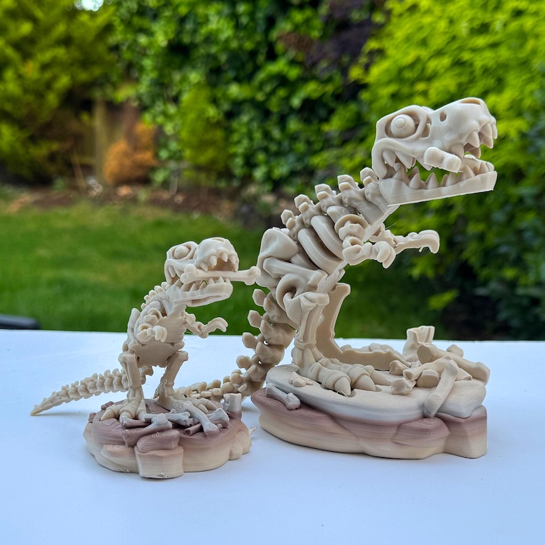 Articulated T-rex Skeleton | 3D Printed Tyrannosaurus Rex Fossil Figure ...