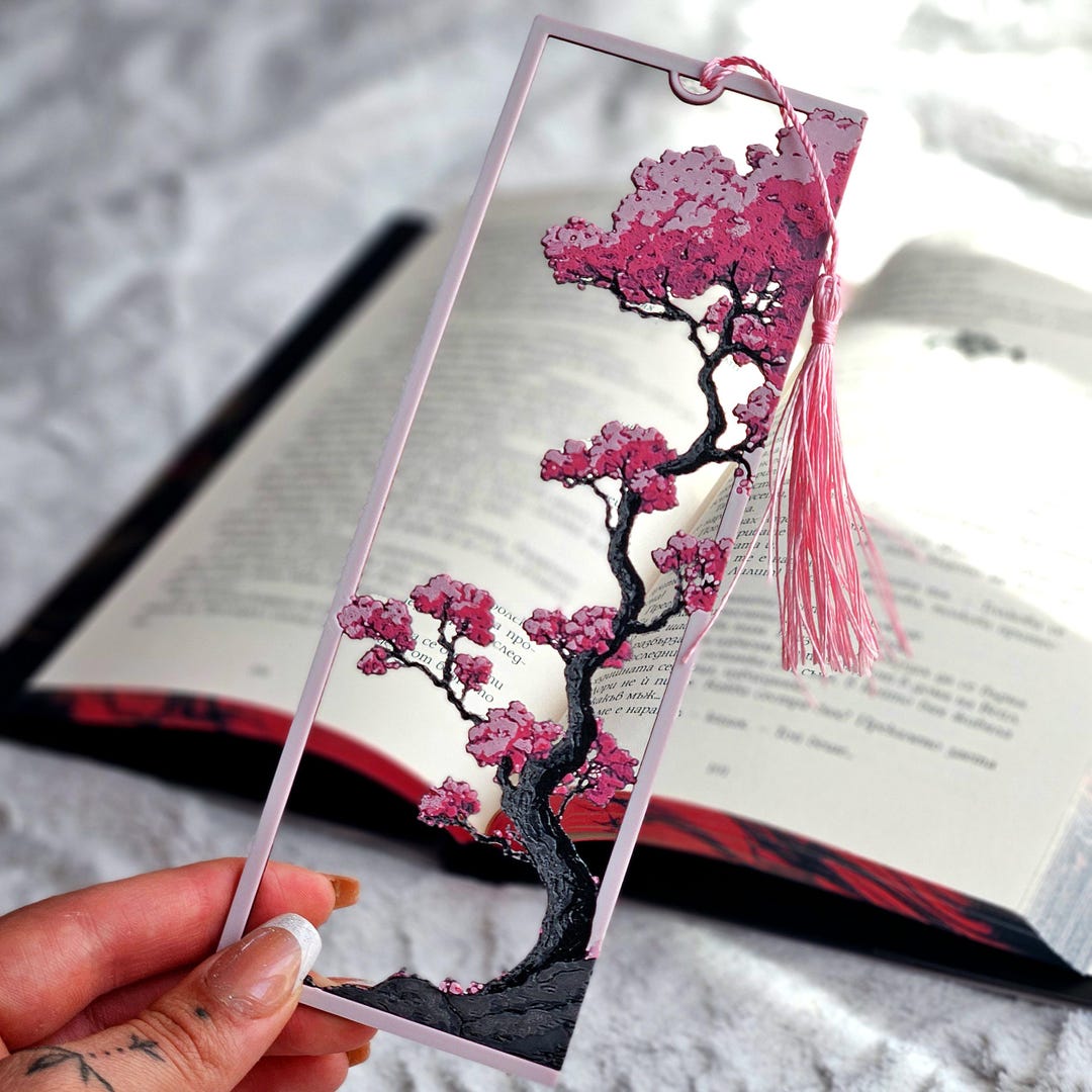 Sakura Tree Bookmark: 3D Printed Japanese Cherry Blossom Gift - Etsy