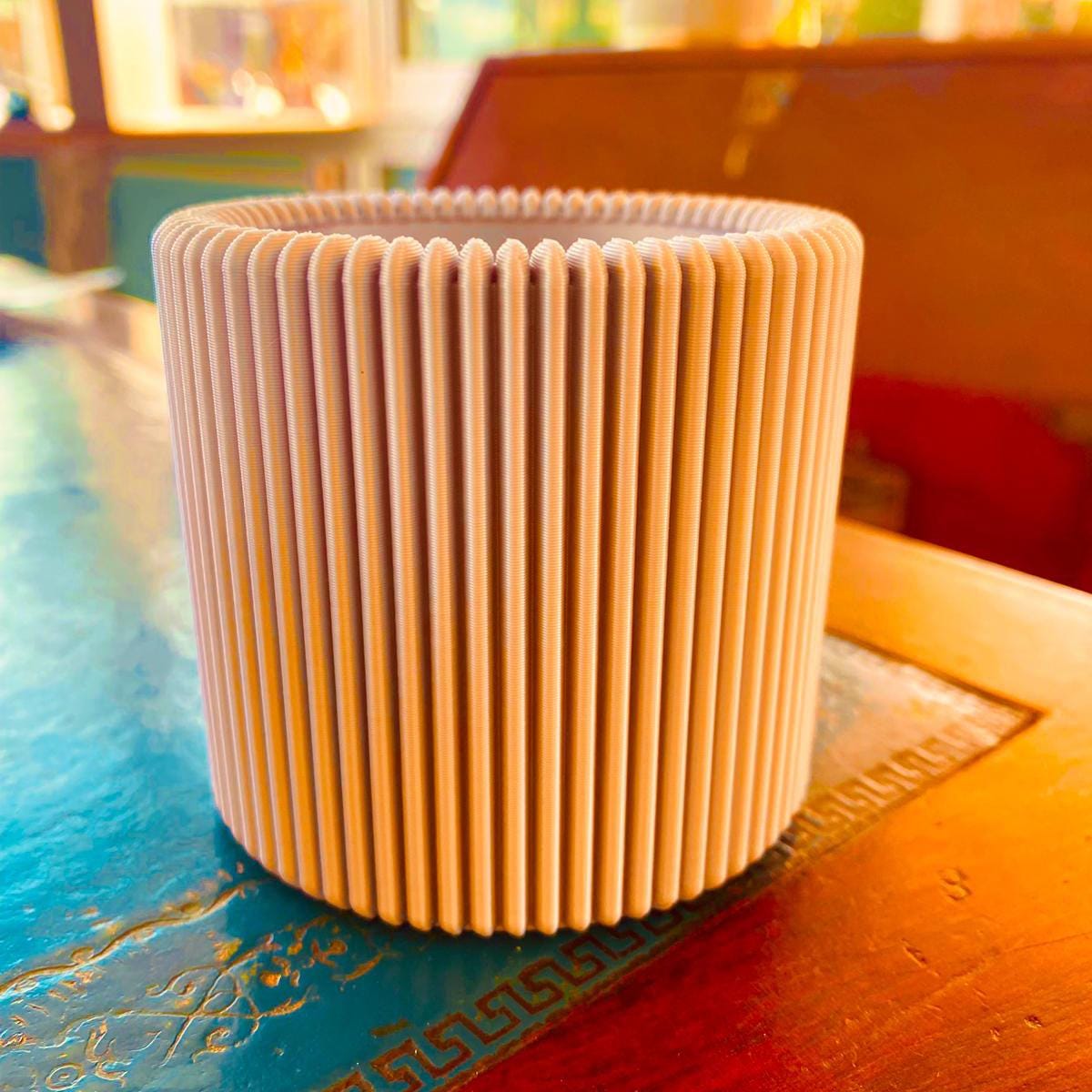 Modern Ribbed PLA Pencil Holder | Minimalist Desk Organizer - Etsy