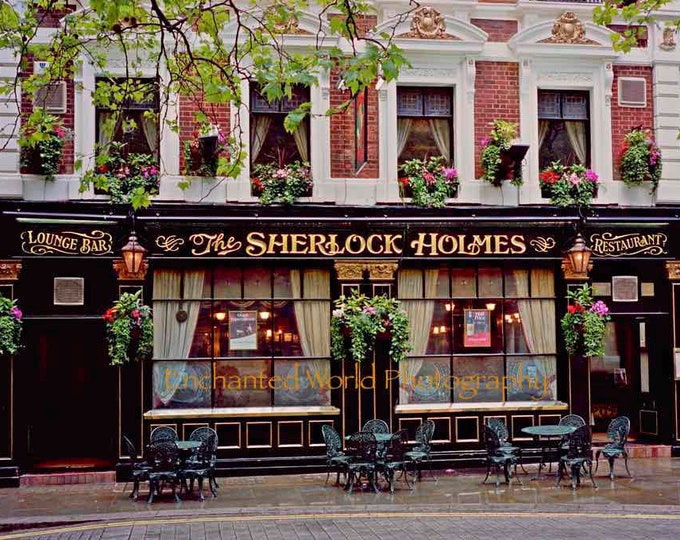 Sherlock Holmes Print, English Pub Photo, London Photography, Sherlock ...