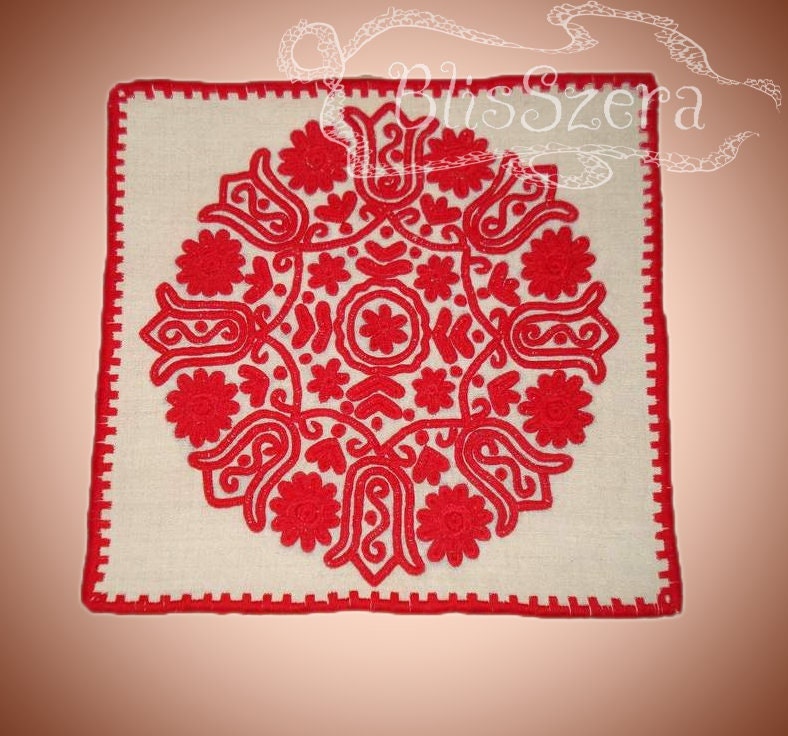 Vintage Hungarian Kalotaszegi Embroidery Tablecloth Pattern ...