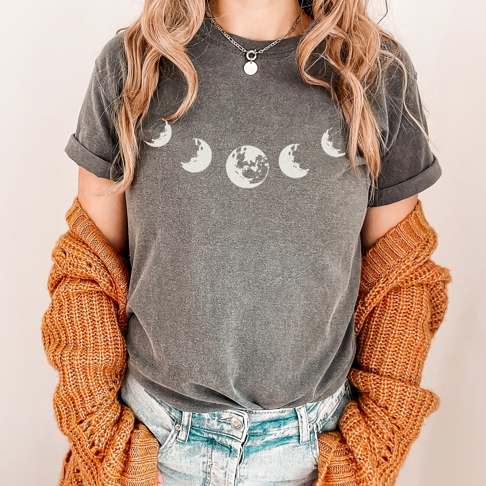 Phases of the Moon Shirt Mystical Moon Shirt Comfort Color Shirt ...