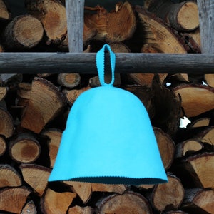 Sauna Hat Turquoise Felted Banya Hat - Etsy