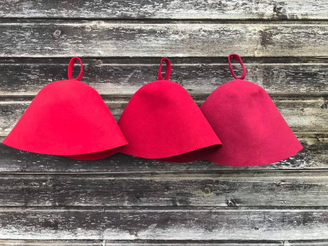 Sauna Hat Red Felted Banya Hat - Etsy