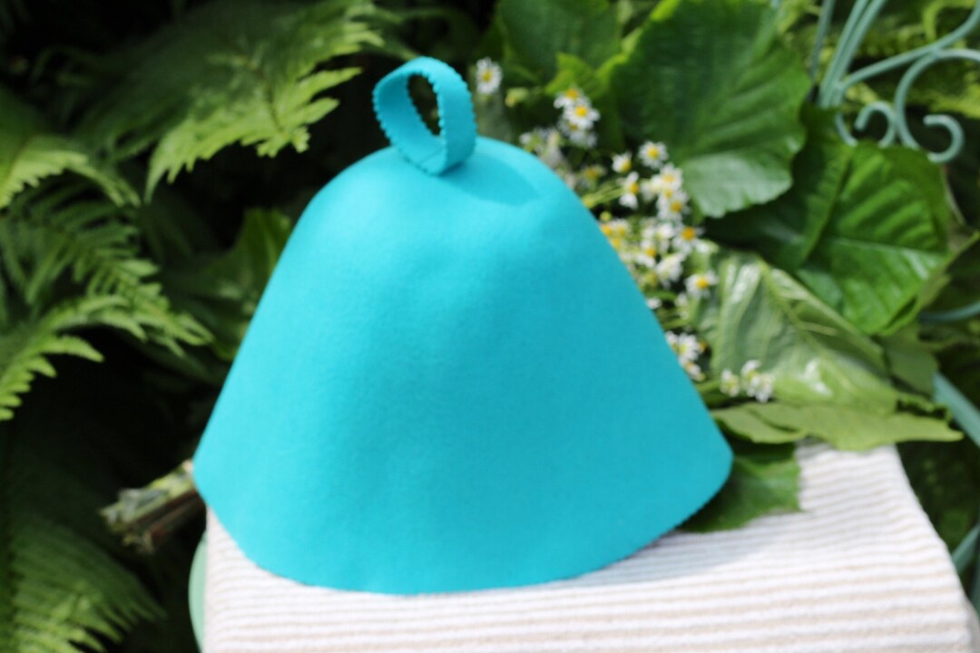 Sauna Hat Turquoise Felted Banya Hat - Etsy