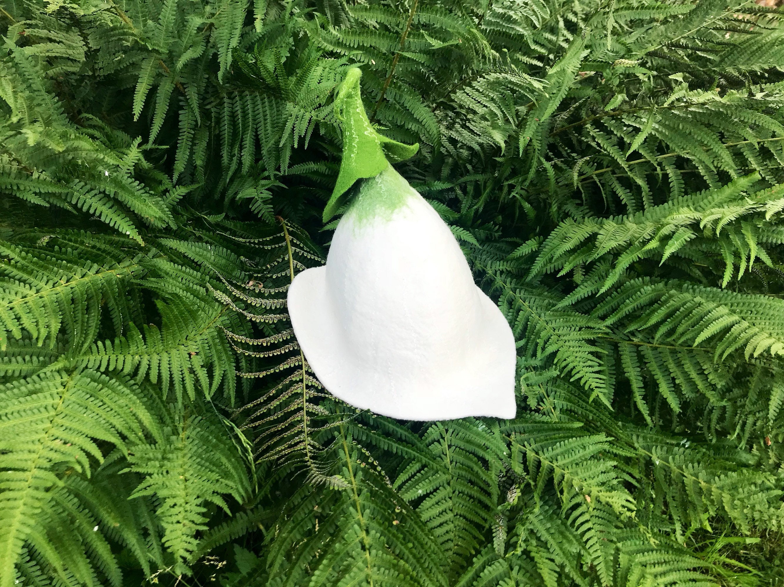 Calla Sauna Hat Whit a Curly Tail Felted Women Hat Gift for | Etsy