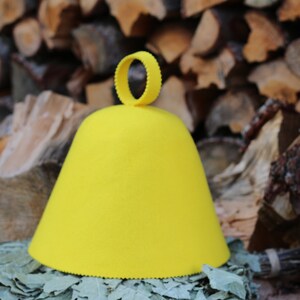 Sauna Hat Yellow ,felted Banya Hat - Etsy