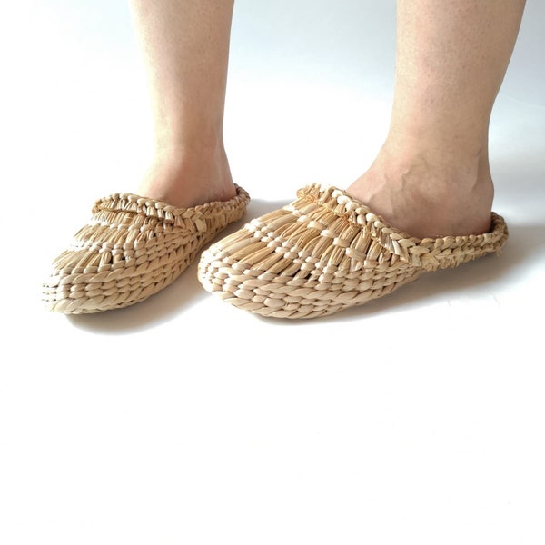 Woven Straw Shoes - Etsy