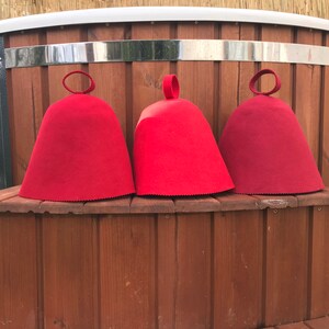 Sauna Hat Red Felted Banya Hat - Etsy