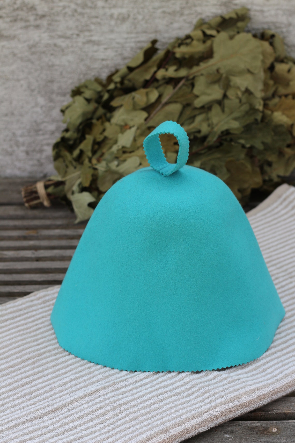 Sauna Hat Turquoise Felted Banya Hat - Etsy