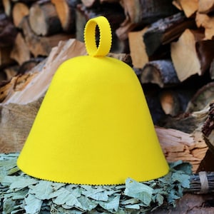 Sauna Hat Yellow ,felted Banya Hat - Etsy