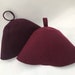 Sauna Hat Burgundy Color Felted Banya Hat - Etsy