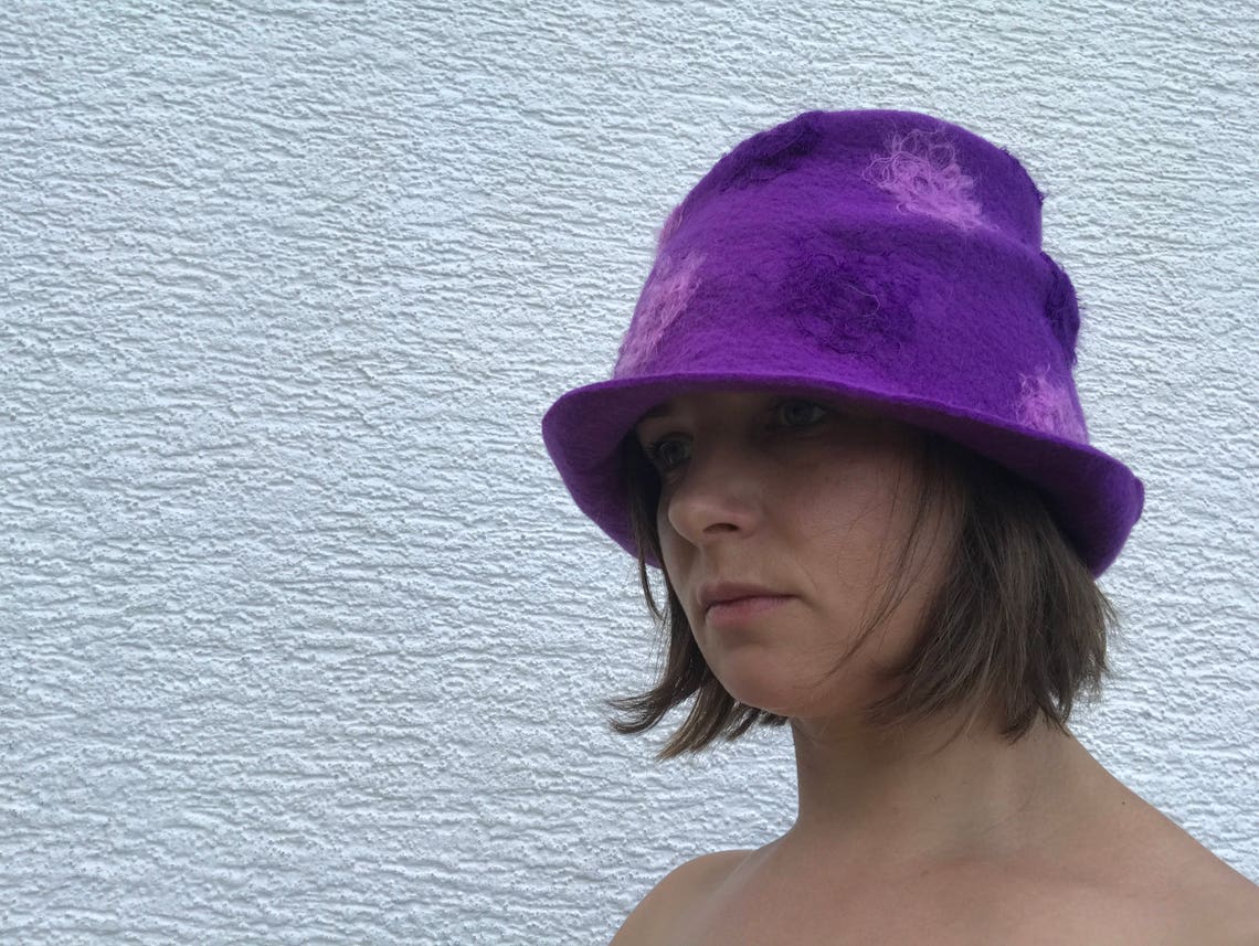 Purple Sauna Hat for Woman Banya Cap Bath Hat Cap for Sauna - Etsy