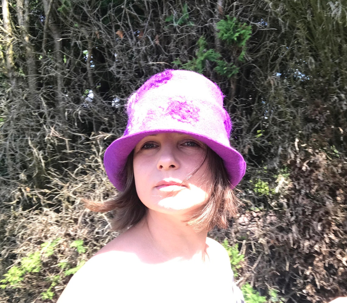 Purple Sauna Hat for Woman Banya Cap Bath Hat Cap for Sauna - Etsy