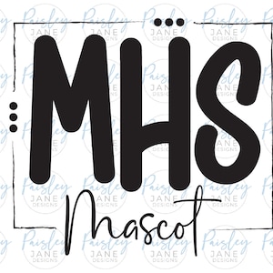 Custom Team Mascot SVG, School Initials, Cricut Cut File (digital ...