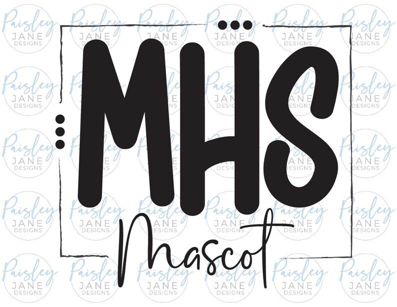 Custom Team Mascot SVG, School Initials, Cricut Cut File (digital ...