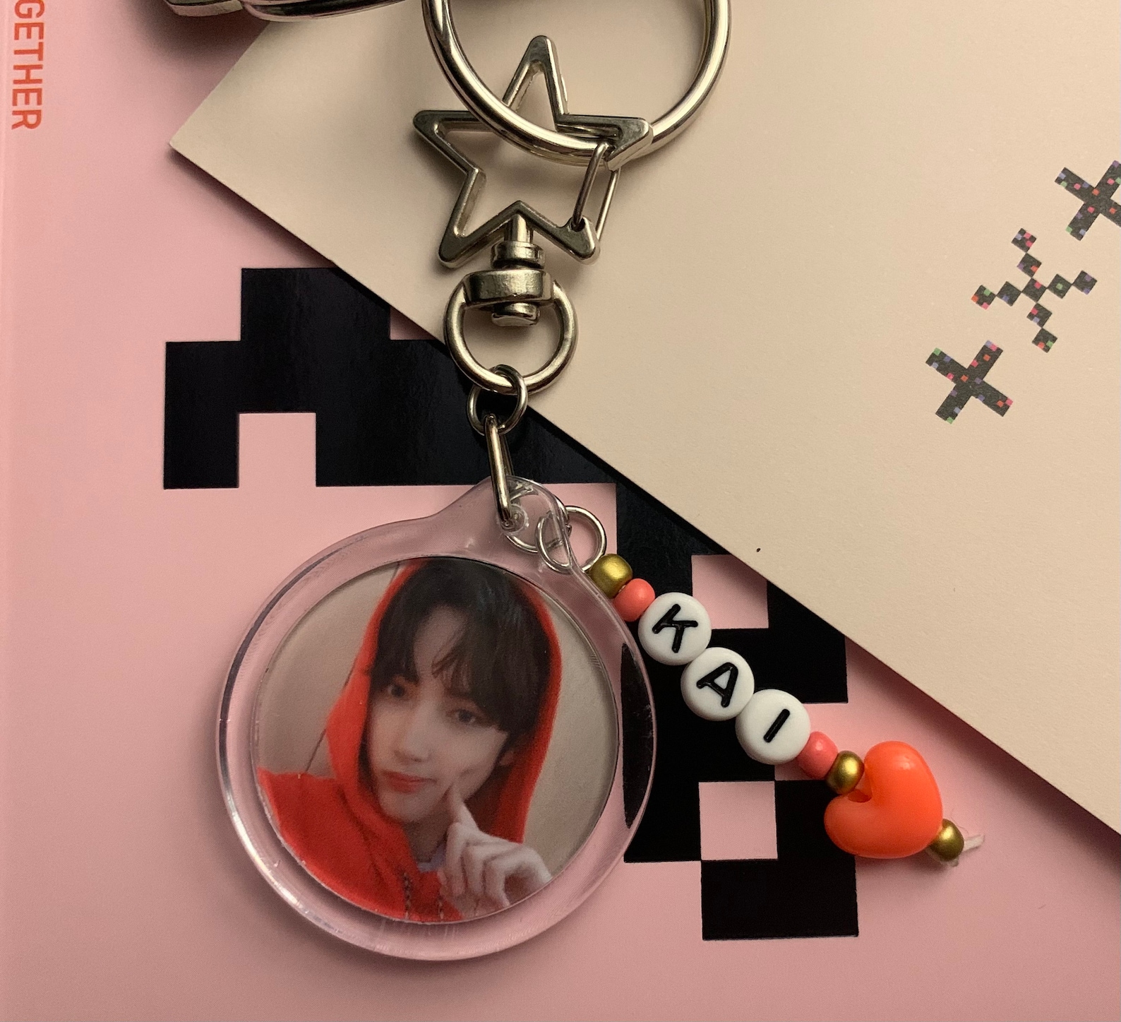 Txt circle photo keychains | Etsy