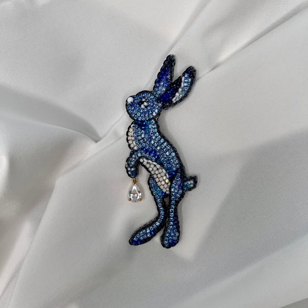 White Rabbit Brooch - Etsy