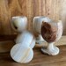Small Vintage Minimalist Set of Four Alabaster/marble Shot Sized ...
