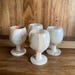 Small Vintage Minimalist Set of Four Alabaster/marble Shot Sized ...