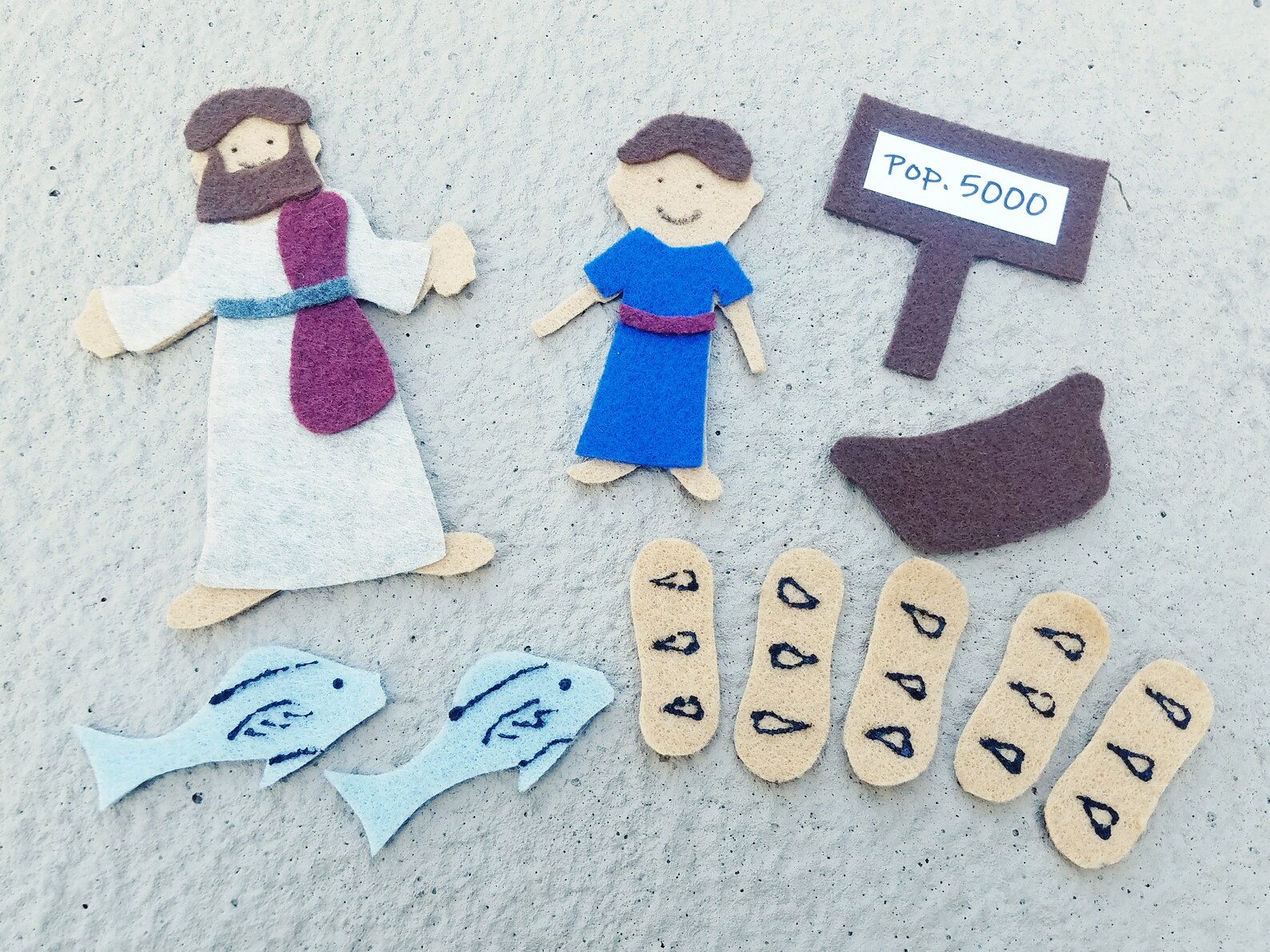 Jesus Feeds 5000 Bible Felt SetSunday School/Homeschool | Etsy