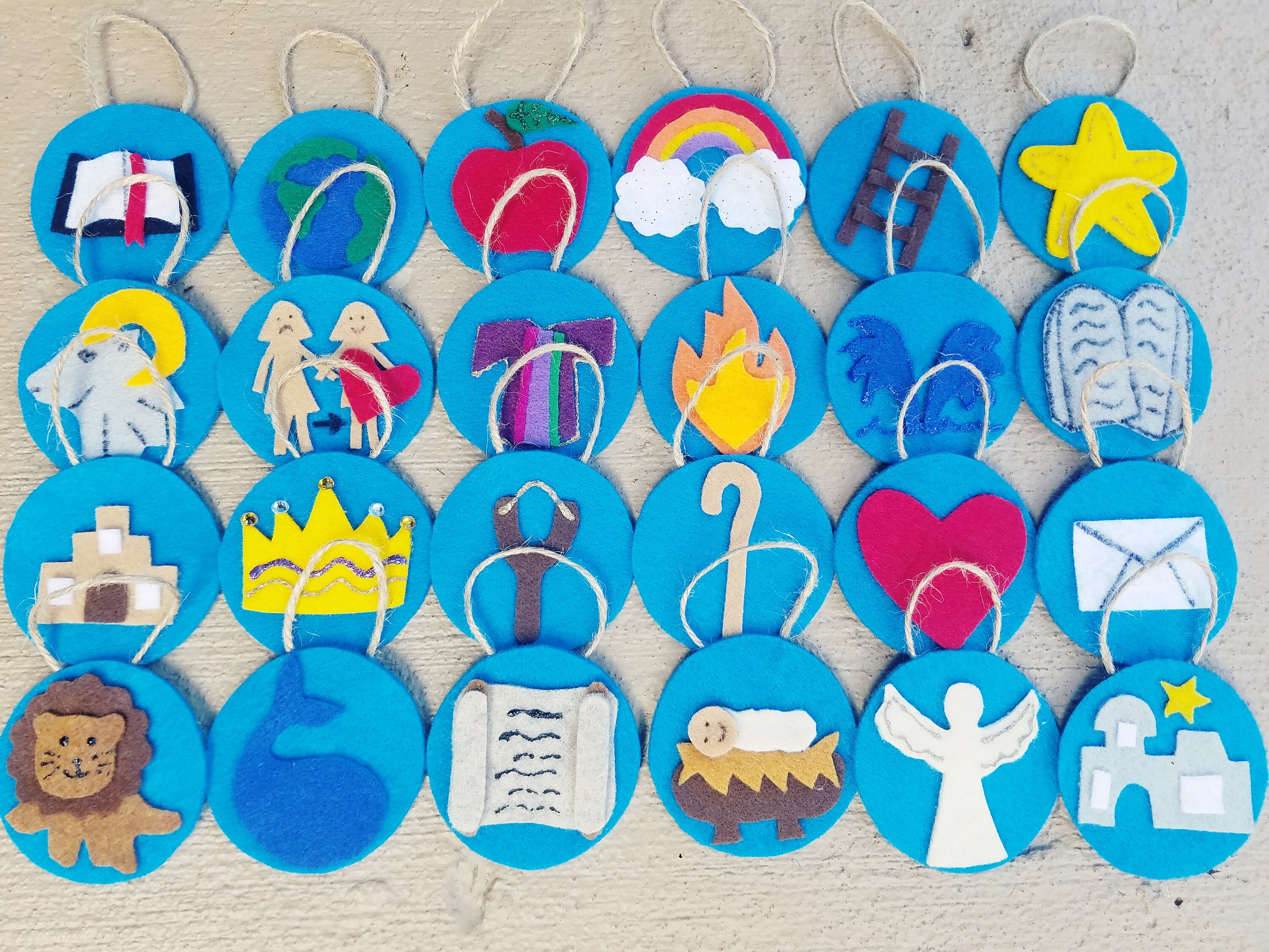 Jesus Storybook Bible Children's Jesse Tree Felt Ornaments**corresponds ...