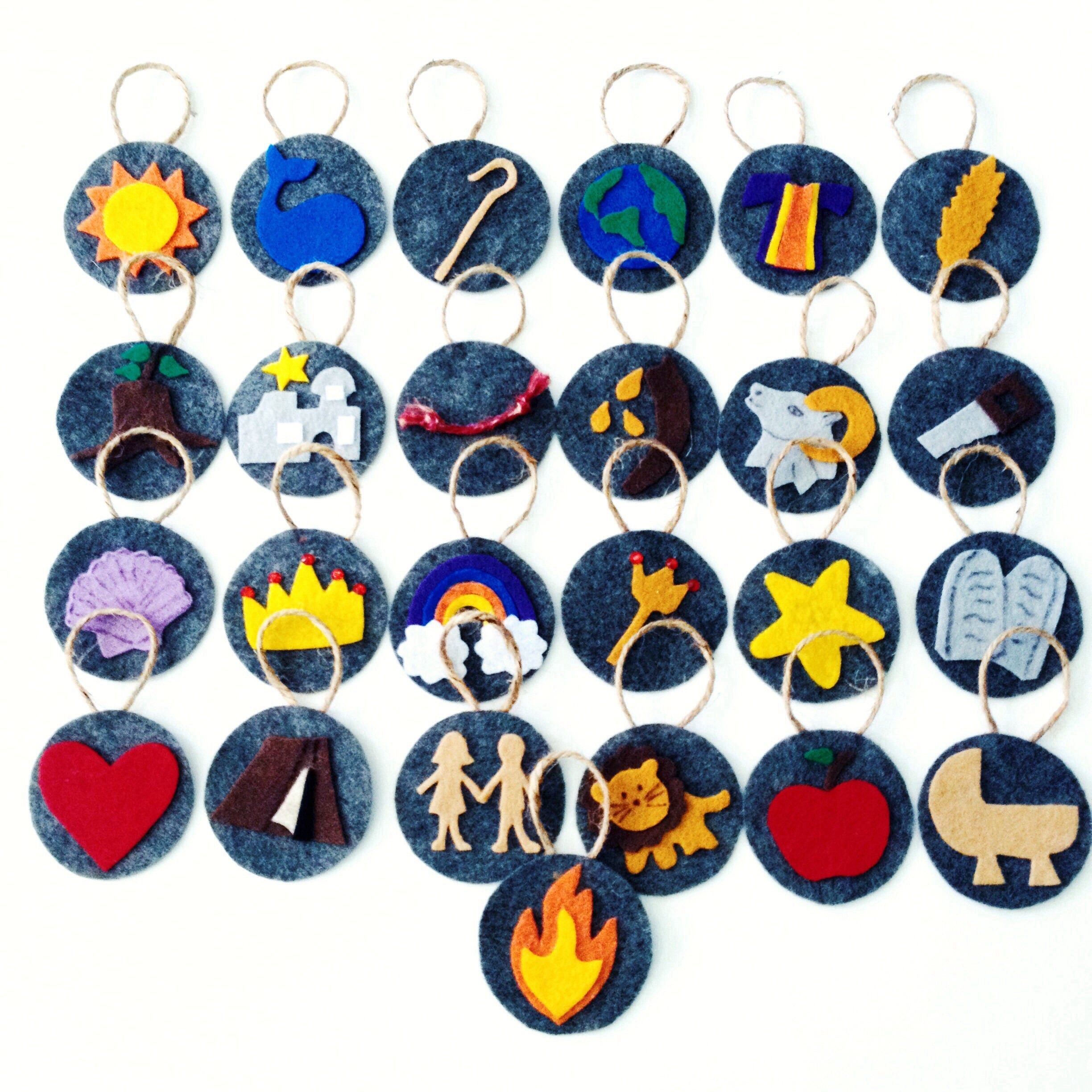 Jesse Tree Felt Ornaments/christmas Ornaments/advent Ornaments/jesse ...