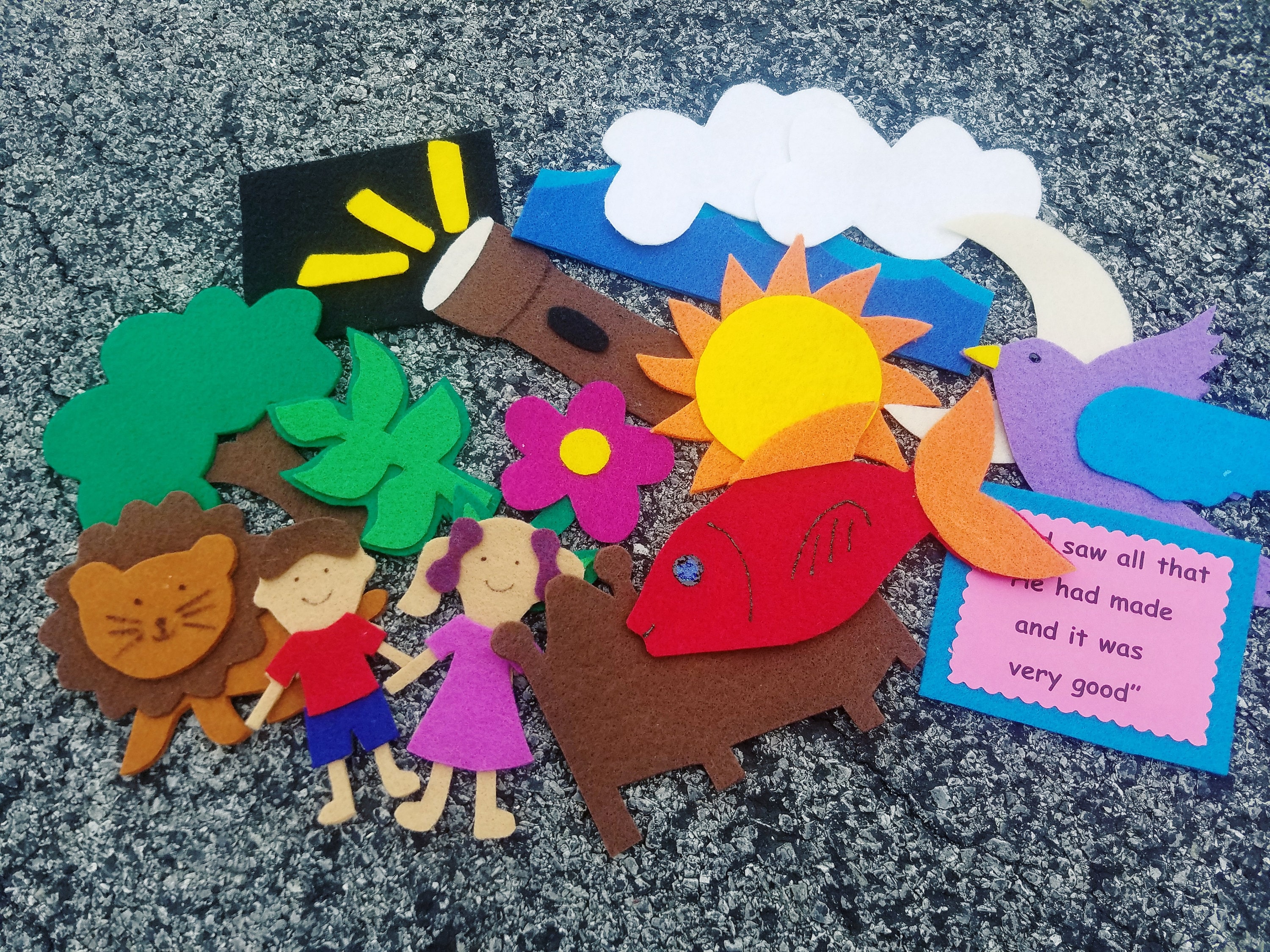 Creation Story Felt Storyboard 7 Days of Creation**sunday School ...