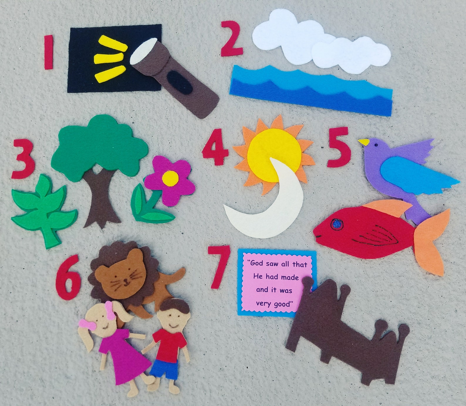 Creation Story Felt Storyboard 7 Days of Creation**sunday School ...